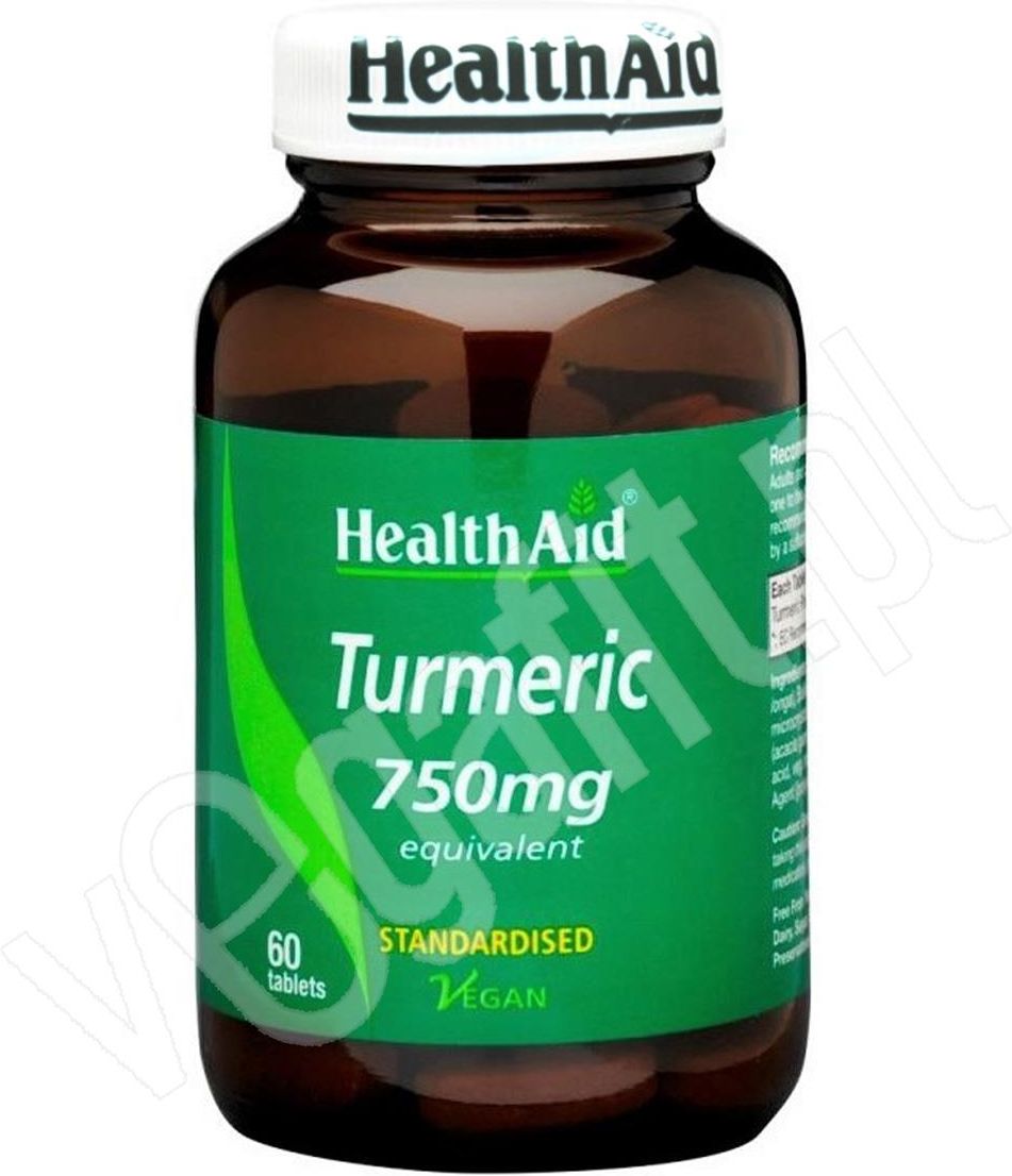 Health Aid Kurkuma 750mg 60 tabl. - Opinie i ceny na Ceneo.pl