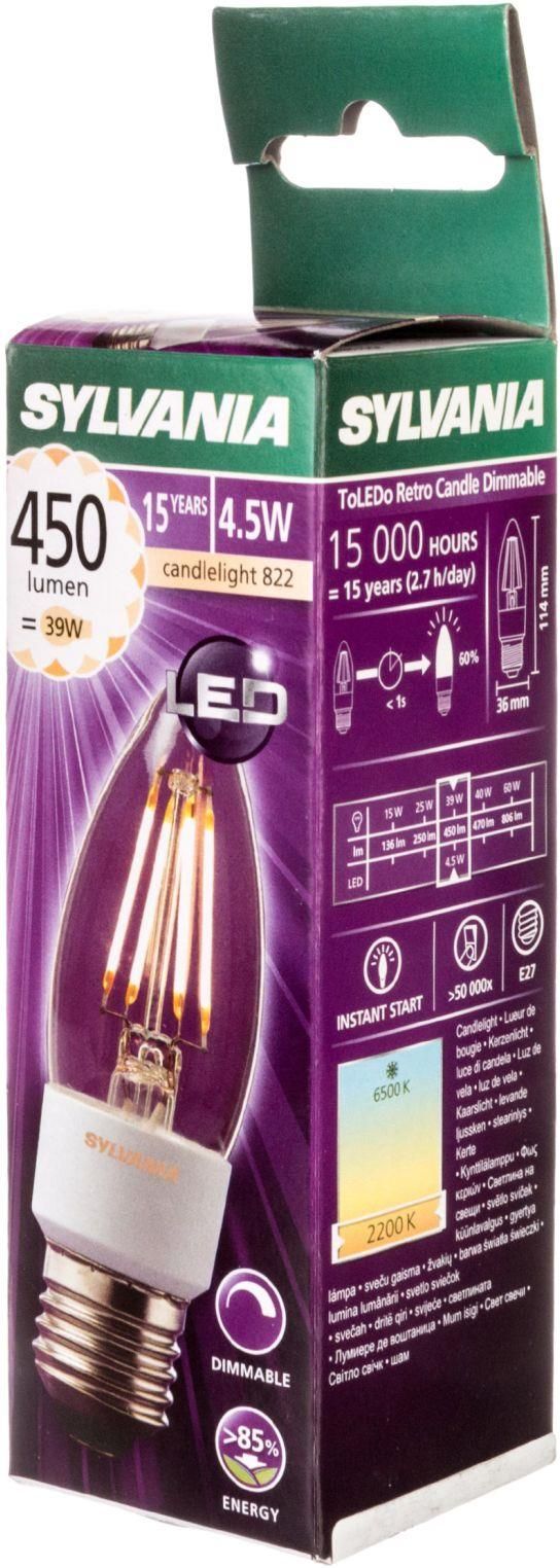 Sylvania LED ToLEDo DIM Candle E27 4,5W (0027297) - Opinie i atrakcyjne ...