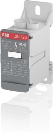 Abb Blok Dystrybucyjny Dbl-125A Wejście 1Xal/Cu 10-35 / Wyjście : 1Xcu 6-16 Mm², 6Xcu 2,5-16 Mm² ...