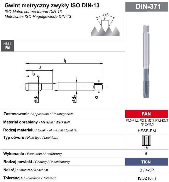 Fanar Gwintownik maszynowy M4 C4-115001-0040 - Opinie i ceny na Ceneo.pl