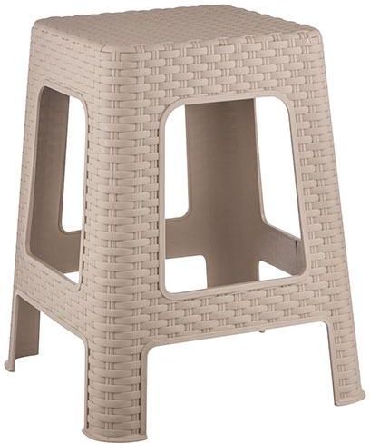 Katex Rattan Taboret Plastikowy 28X28X45 Beżowy - Opinie i atrakcyjne ...