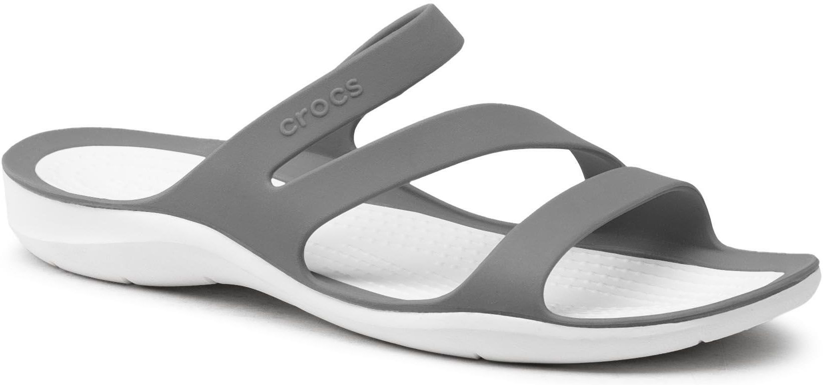 Klapki CROCS - Swiftwater Sandal W 203998 Smoke/White - Ceny i opinie ...