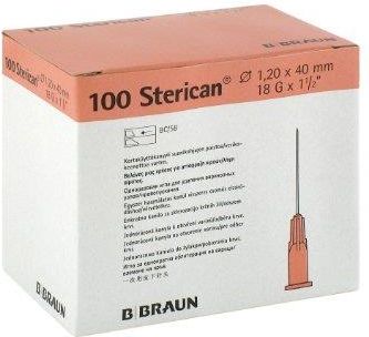 Braun STERICAN igła G18 1,2 x 40 mm do żylaków/pobierania krwi 100szt ...