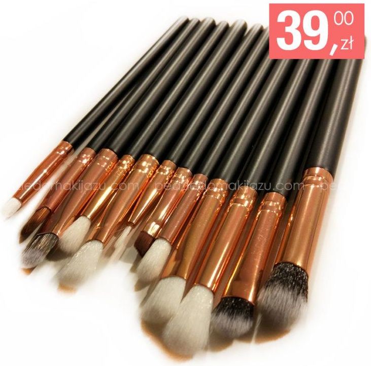 Rexo Eyeliner Gold Pędzle do Makijażu 12 szt. - Opinie i ceny na Ceneo.pl