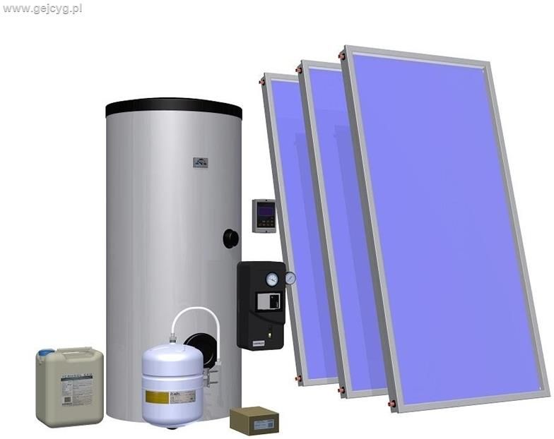 Pakiet solarny Hewalex Zestaw Solarny 3Ks21 00-Tac-300-Eco 93.49.03 ...