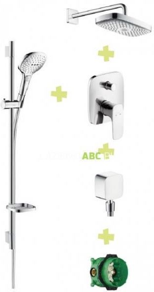 Zestaw prysznicowy Hansgrohe PURAVIDA SELECT 300 z baterią wannową ...