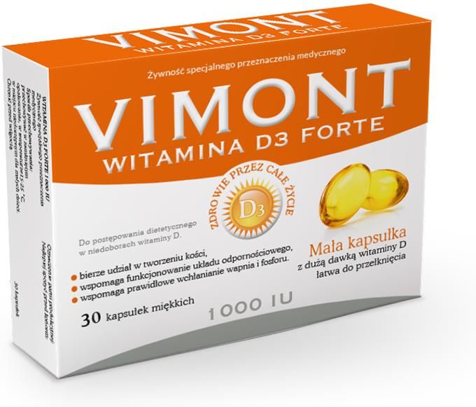 Vimont Witamina D3 Forte 120 kaps. - Opinie i ceny na Ceneo.pl
