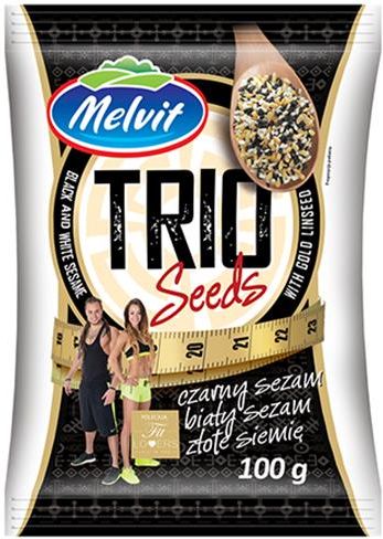 Melvit Trio Seeds Czarny Biały Sezam Złote Siemię 100G - Ceny i opinie ...