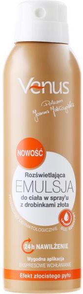Venus Emulsja Rozświetlająca Spray z Drobinkami Złota 140ml - Opinie i ...