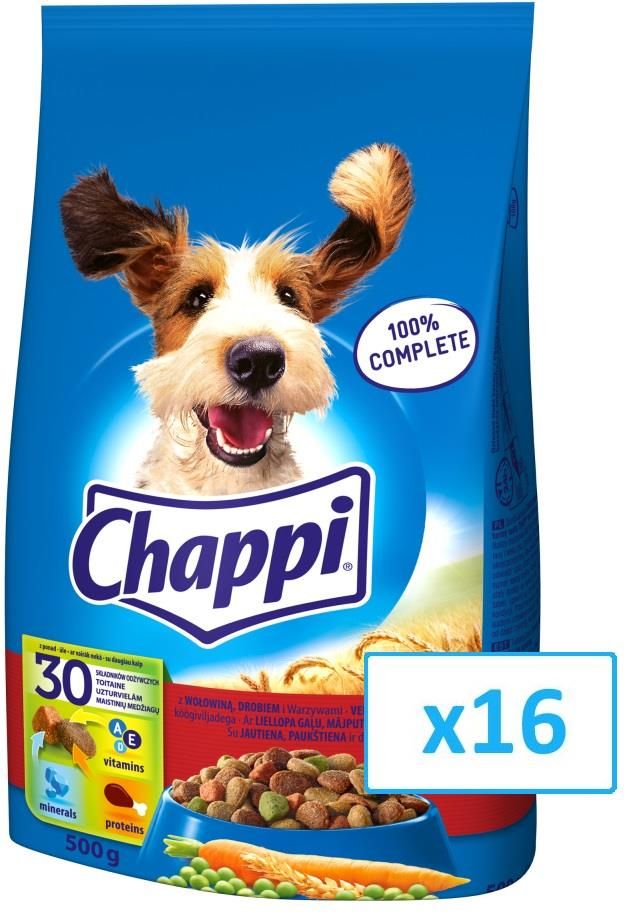 Karma CHAPPI Wołowina i drób 16x500g - Ceny i opinie - Ceneo.pl