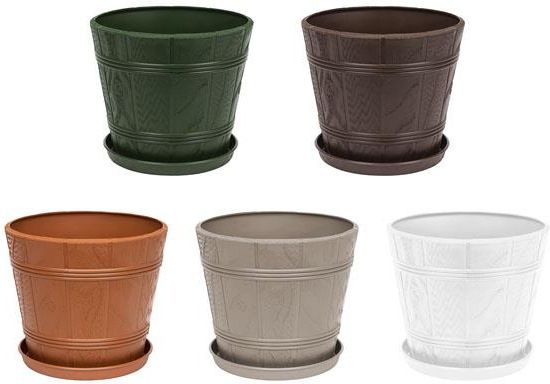 Formplastic Doniczka Osłonka Drewnopodobna Elba 7 + Podstawka - Ceny i ...