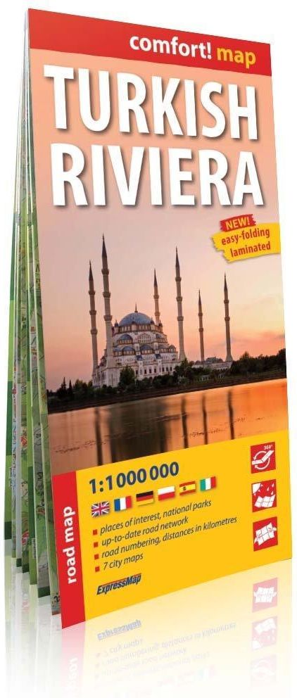 Turkish Riviera comfort! map laminowana mapa samochodowa 1:1 000 000 ...