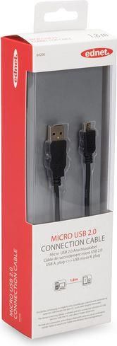 Ednet USB A/microUSB B 18m (84200) - Opinie i ceny na Ceneo.pl