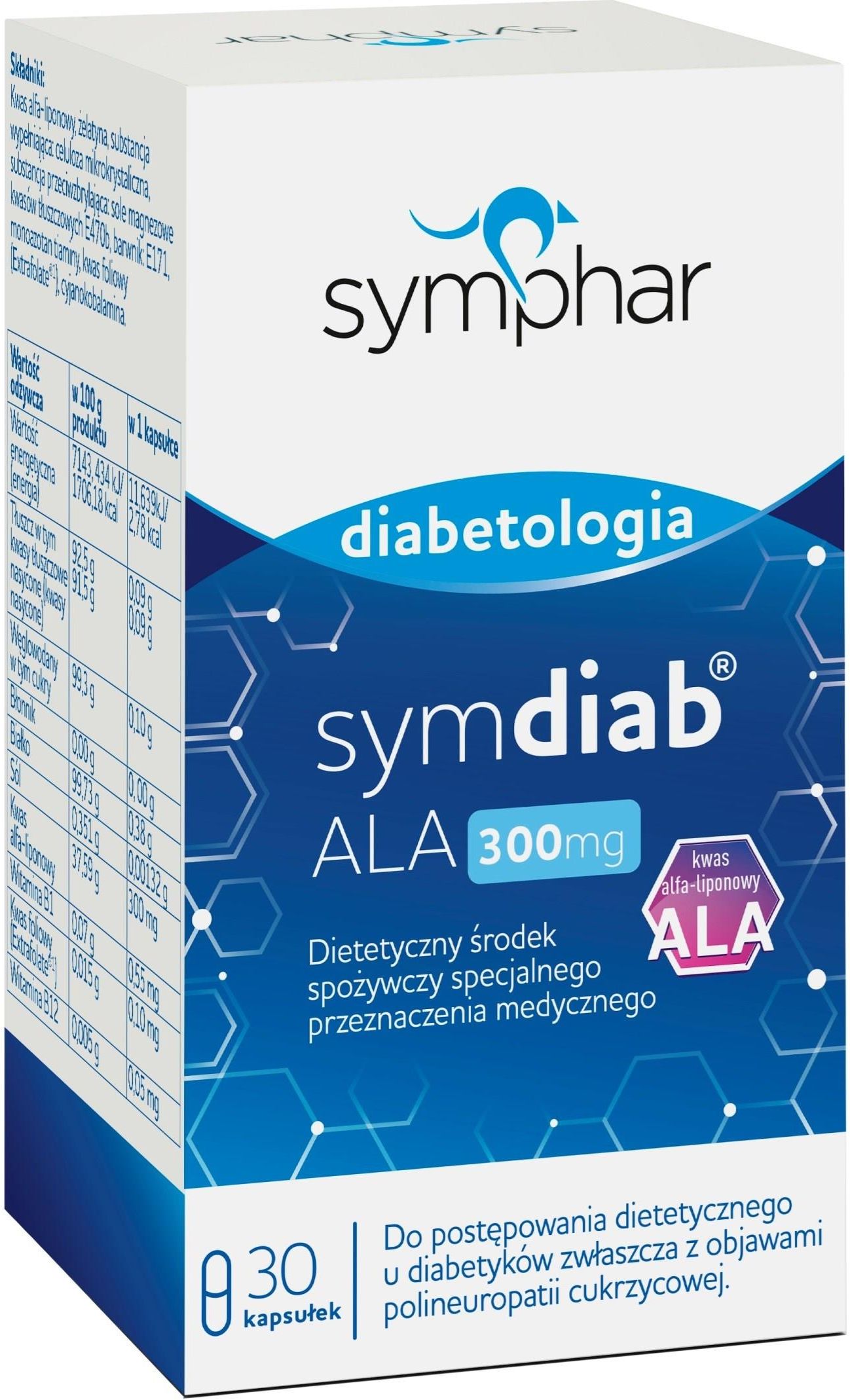 Symdiab ALA 300 mg 30 kaps. - Opinie i ceny na Ceneo.pl