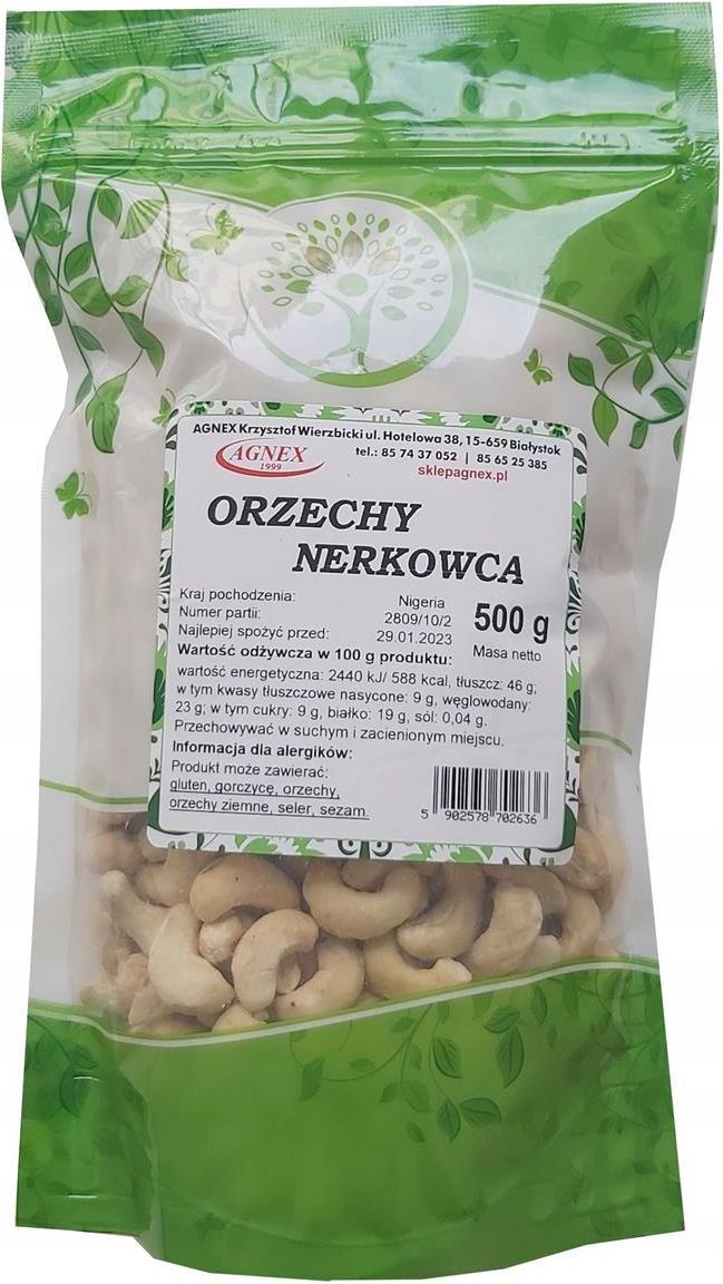 Agnex Orzechy nerkowca 500g - Ceny i opinie - Ceneo.pl