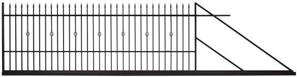 Brama wjazdowa Polbram Steel Brama przesuwna Laura 400x150 cm prawa ...