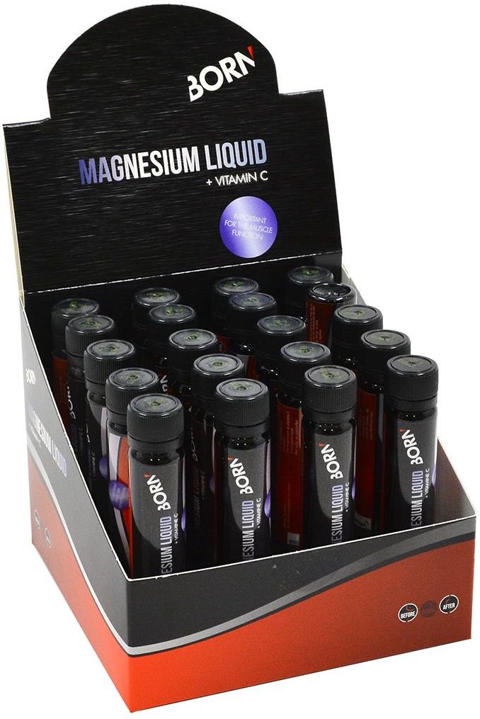 Born Magnesium Liquid Box 20 x 25 ml - Opinie i ceny na Ceneo.pl