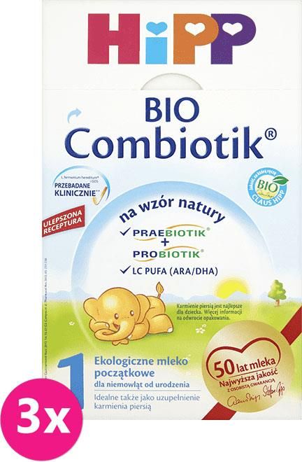 Hipp Mleko Początkowe Combiotik 1 Bio 3X600G - Ceny i opinie - Ceneo.pl