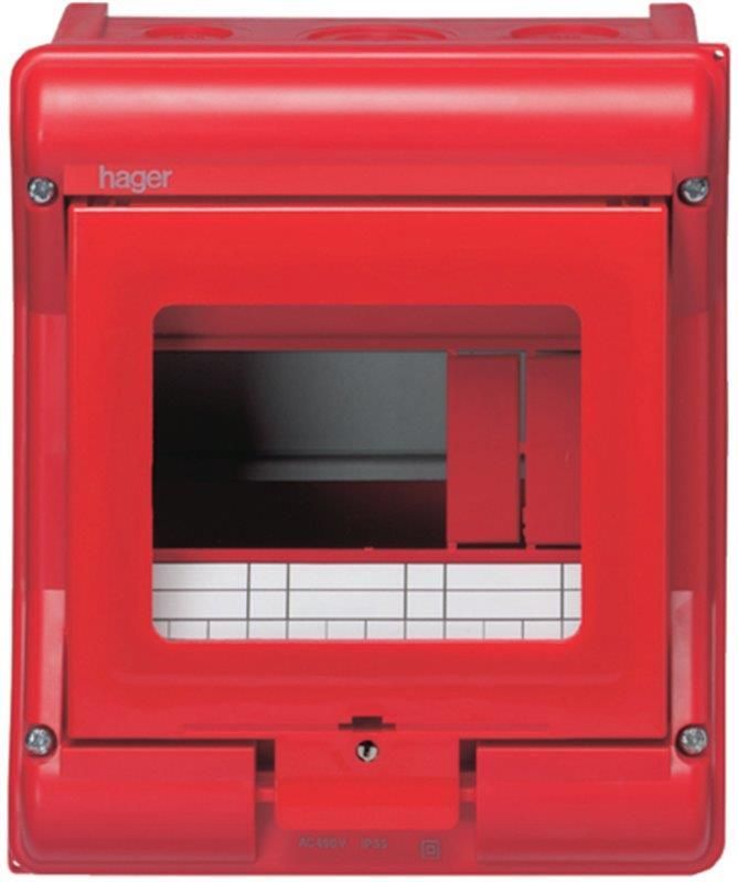 Rozdzielnia Hager Vector Obudowa Modułowa Pusta 1R 4+2M Ip55 Czerwony ...