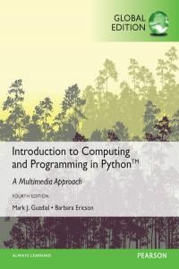 Introduction To Computing And Programming In Python - Guzdial Mark J ...