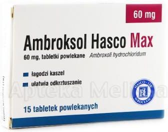 Hasco-Lek Ambroksol Hasco Max 60 mg 15 tabl. - Opinie i ceny na Ceneo.pl
