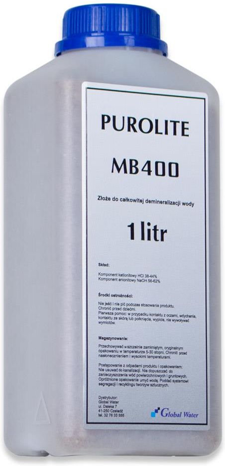 Global Water Złoże do demineralizacjii wody PUROLITE MB400 - Opinie i ...