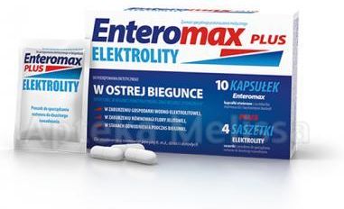 Enteromax Plus Elektrolity 10 kaps.+ 4 sasz. - Opinie i ceny na Ceneo.pl