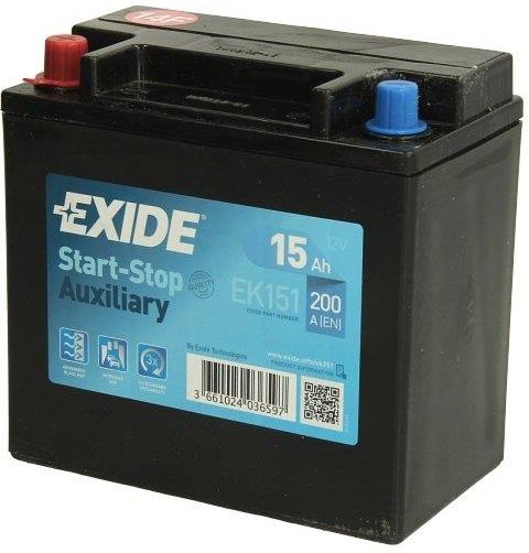 Exide Start Stop Auxiliary Ek151 - 15Ah 200A L+ - Opinie i ceny na Ceneo.pl