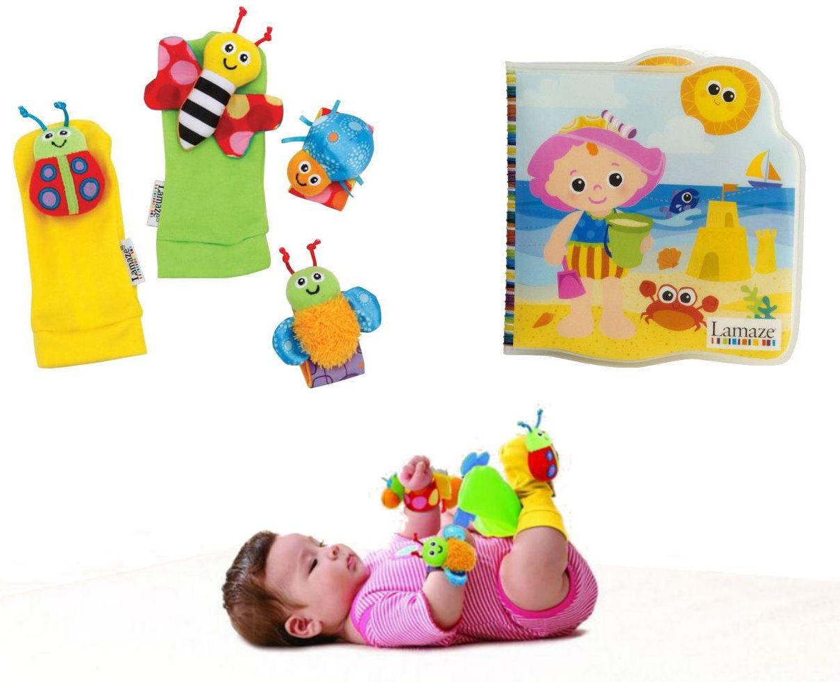 Tomy Lamaze Kąpielowa Książeczka Emilka + Grzechotki Na Rączki I Nóżki ...