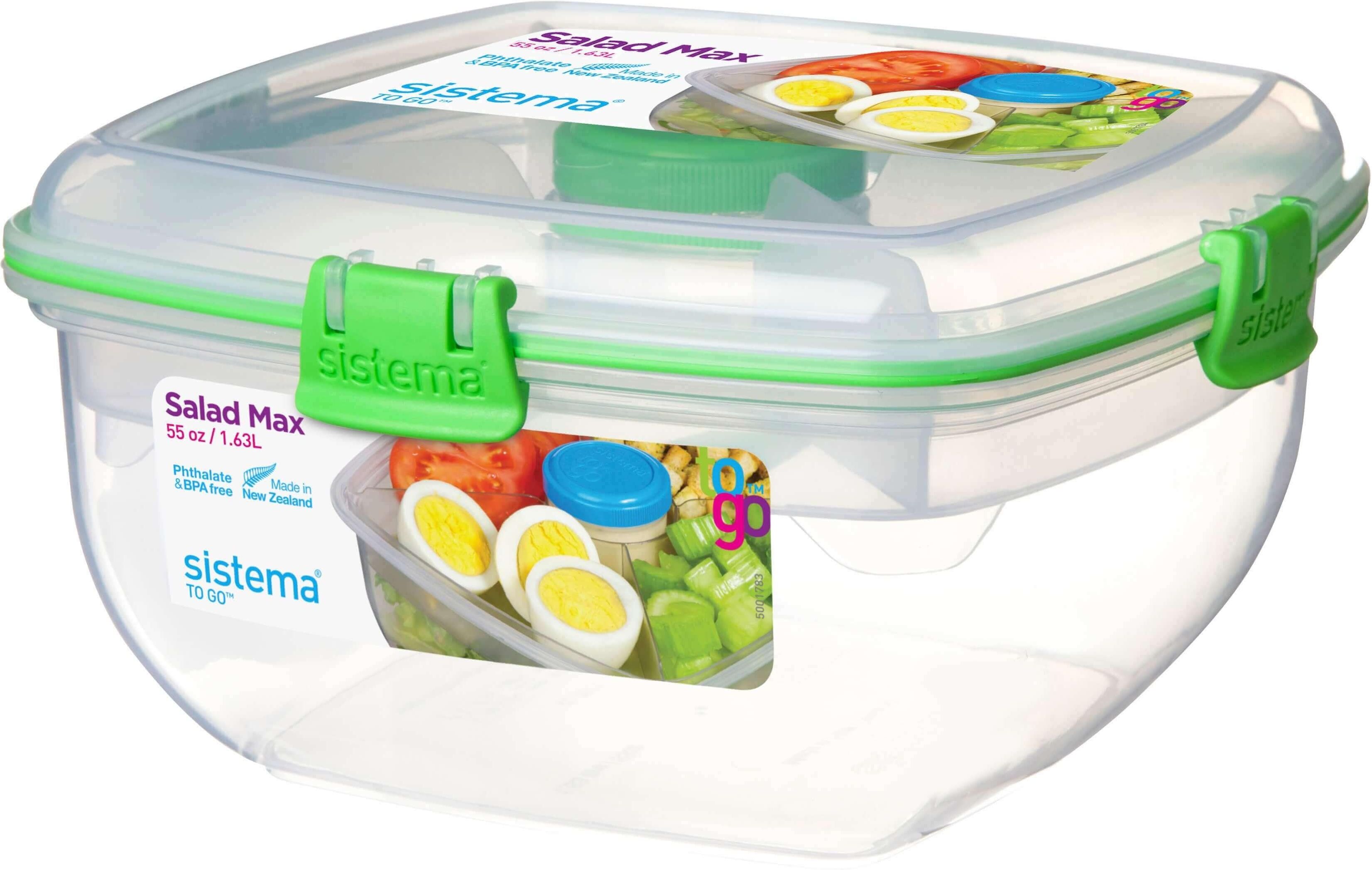 Sistema Lunchbox Ze Sztućcami Na Sałatkę Max 1,6L zielony - Opinie i ...