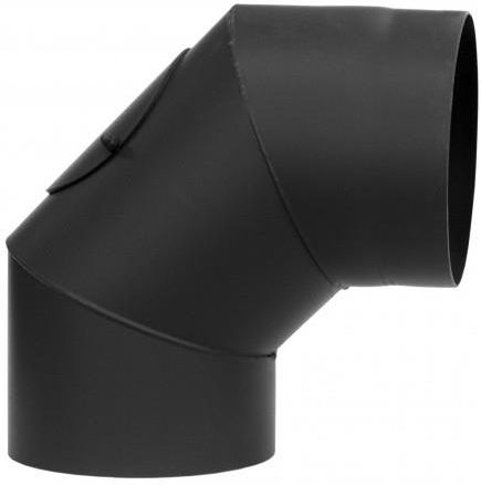 System kominkowy Kominus Kolano czarne nastawne 150 mm z wyczystką - Opinie i ceny na Ceneo.pl