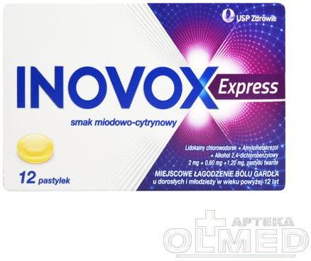 Inovox Express miód-cytryna 12 pastylek - Opinie i ceny na Ceneo.pl