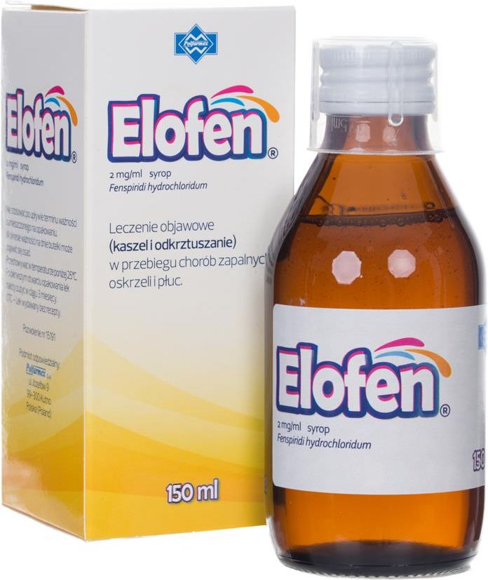 Elofen - syrop stosowany leczeniu objawowym chorób zapalnych oskrzeli i ...