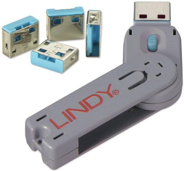 Lindy Bloker portu USB 4 sztuki Niebieski (40452) - Opinie i ceny na ...