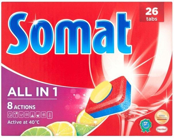 Somat All in 1 Lemon, tabletki do zmywarki, 26 sztuk - Opinie i ...