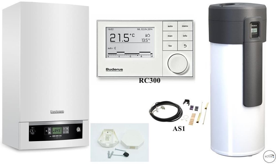 Buderus Logamax plus GB072-20V2 [4,7-20,6kW] + pompa ciepła Logatherm ...