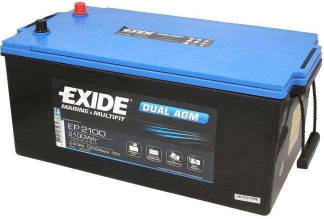 Exide Dual Agm Ep2100 - 240Ah 1200A/2100Wh L+ - Opinie i ceny na Ceneo.pl