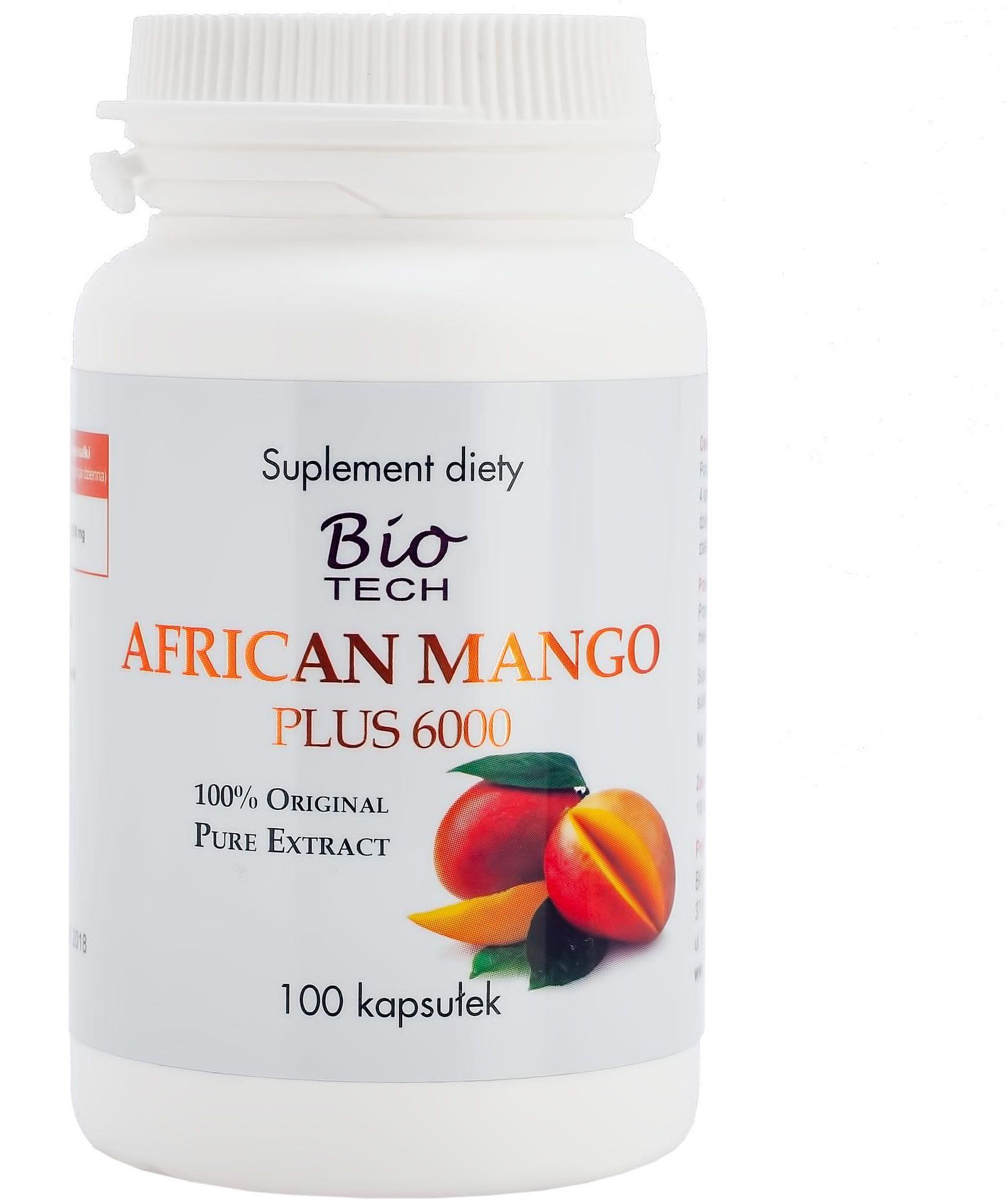 Preparat medycyny naturalnej African Mango Plus 6000 + Inulina 100 kaps ...