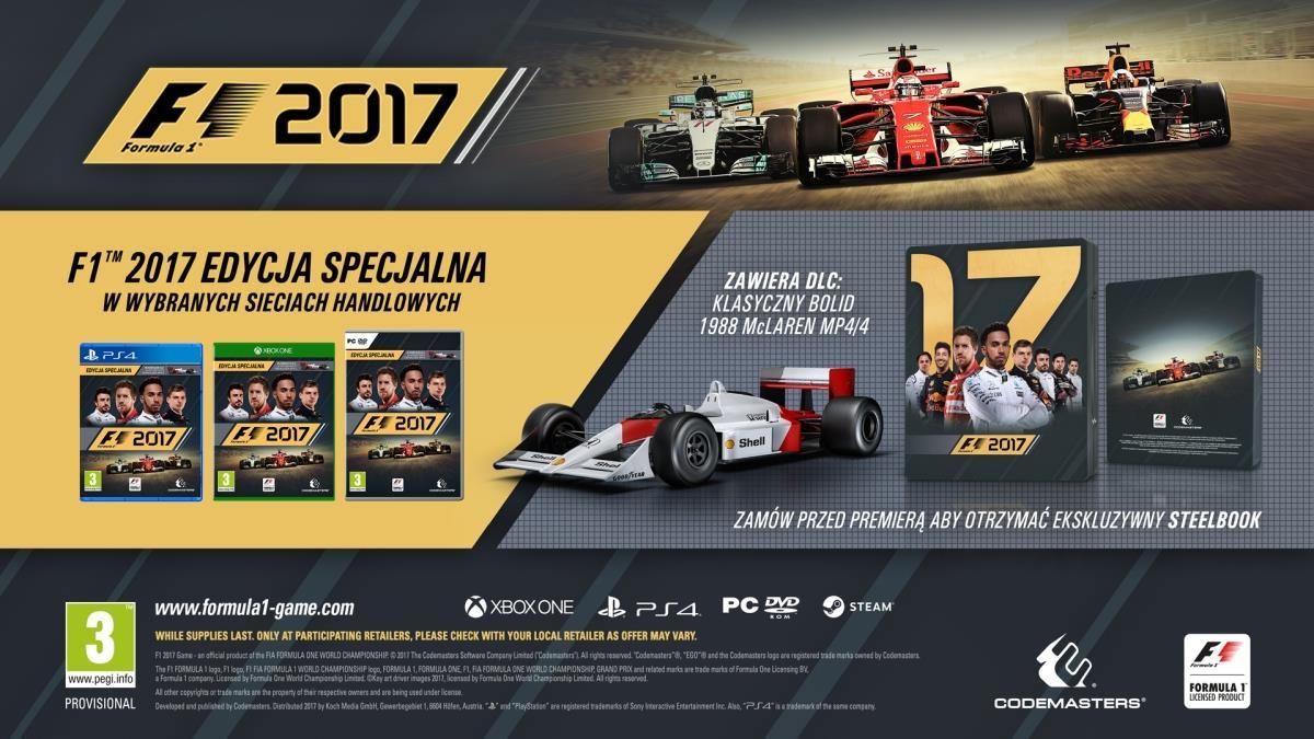 F1 2017 Edycja Specjalna (Gra PC) - Ceneo.pl