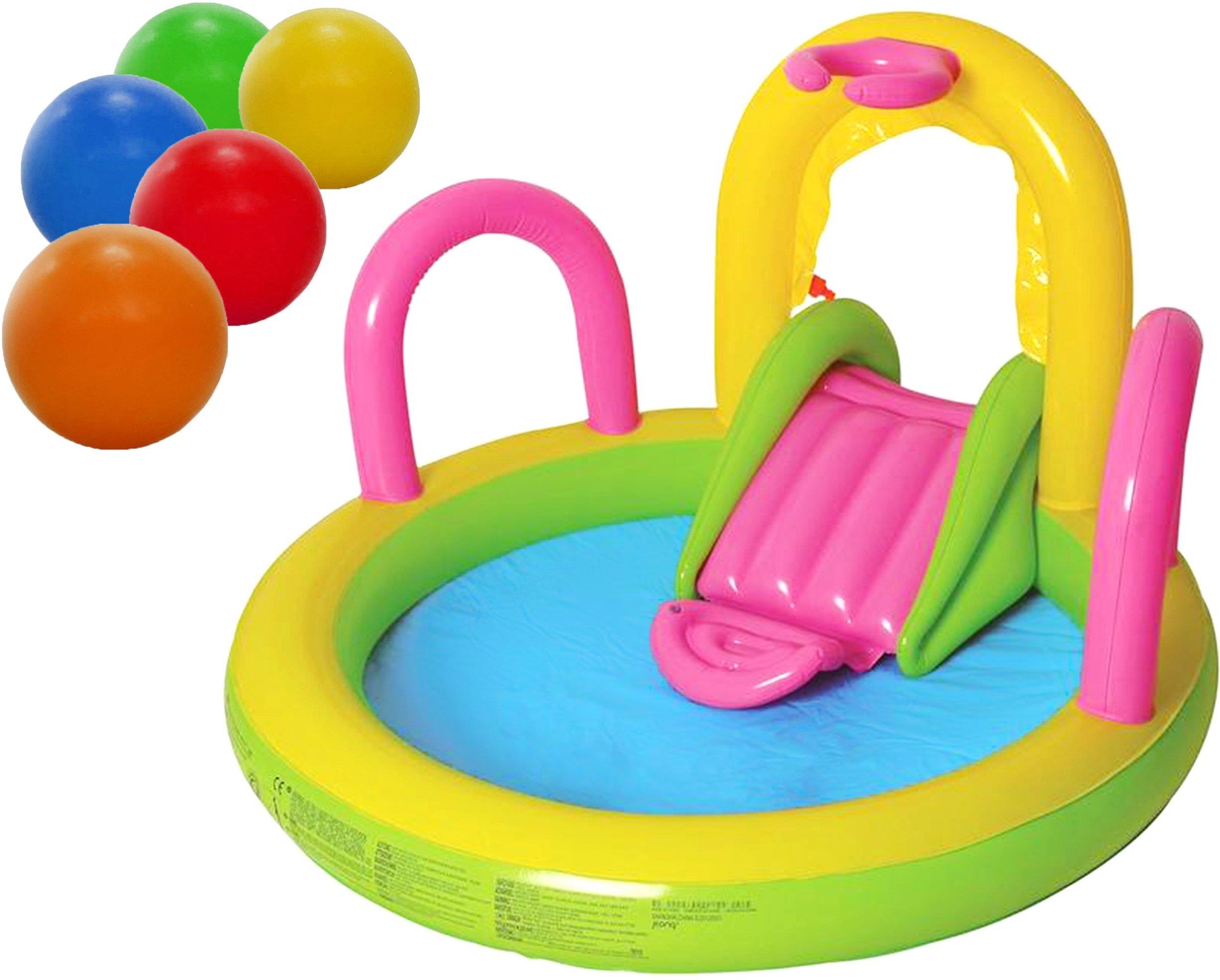 Jilong Basen Dmuchany Zjeżdżalnia Kolorowy - Ceny i opinie - Ceneo.pl