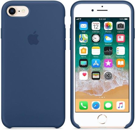 Apple Silicone Case iPhone 8 7 Kobaltowy MQGN2ZMA