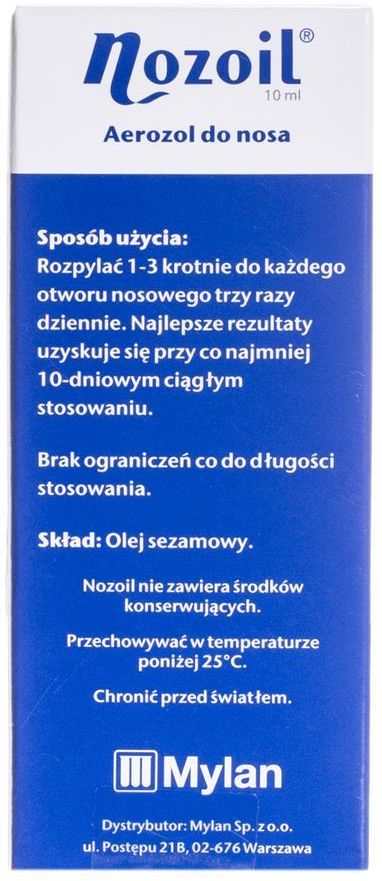Nozoil aerozol do nosa 10 ml / Suchy nos - Opinie i ceny na Ceneo.pl