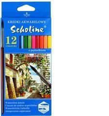 Titanium KREDKI AKWARELOWE 12 kolorów Z PEDZELKIEM SCHOLINE BPZ-TITANUM ...