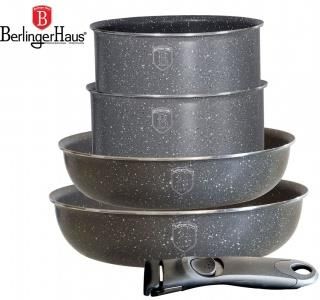 ZESTAW GARNKÓW i PATELNI GRANITOWYCH 5 W 1 BERLINGER HAUS CLICK-IT [BH-1477] - Opinie i ...