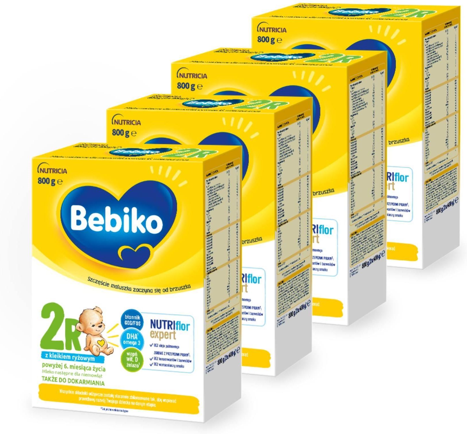 Bebiko 2R Nutriflor+ 4X800G - Ceny i opinie - Ceneo.pl