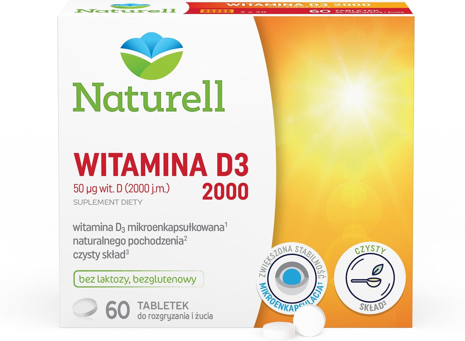Naturell Witamina D3 2000 60 tabl. - Opinie i ceny na Ceneo.pl