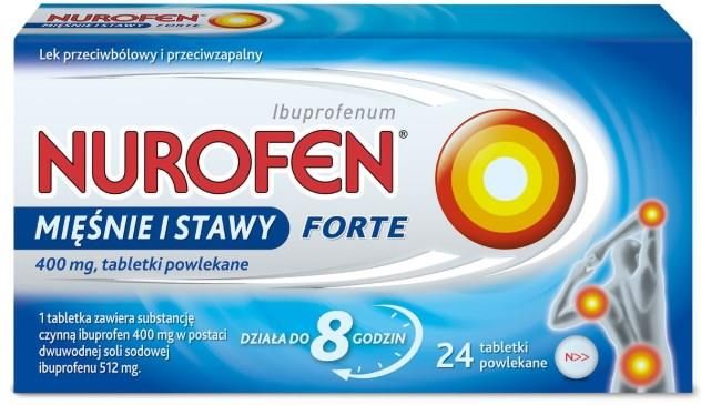 Nurofen mięśnie i stawy Forte ibuprofen 400mg leki przeciwzapalne 24 ...