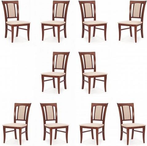 Amarei Dziesięć Krzeseł Czereśnia Antyczna Ii Tapicerowanych 0855 ...