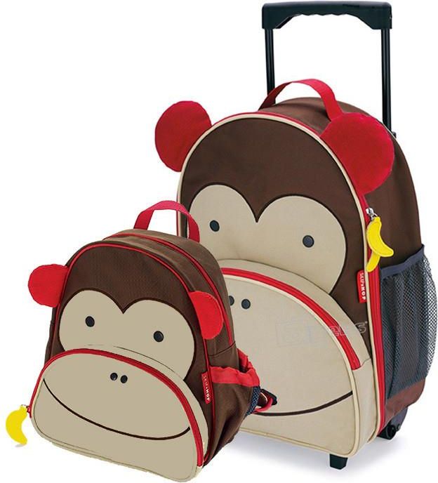Skip Hop Zestaw Małpa walizka na kółkach + plecak z kolekcji Zoo ...