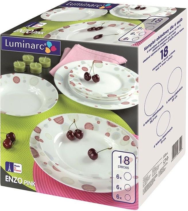 Luminarc Enzo Pink Serwis Obiadowy 18El 06309 - Opinie i atrakcyjne ...